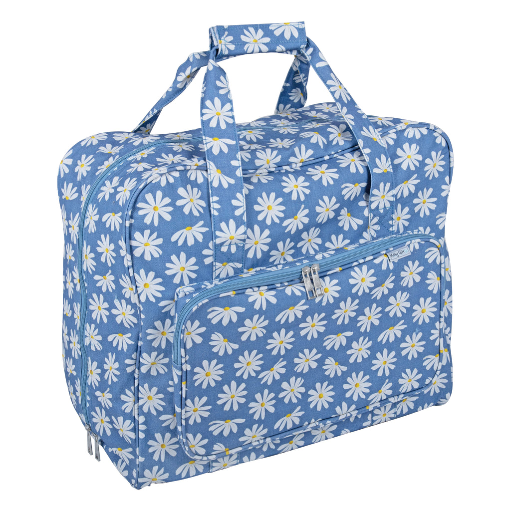Hobby Gift Sewing Machine Bag: Denim Daisies – The Quilted Bear