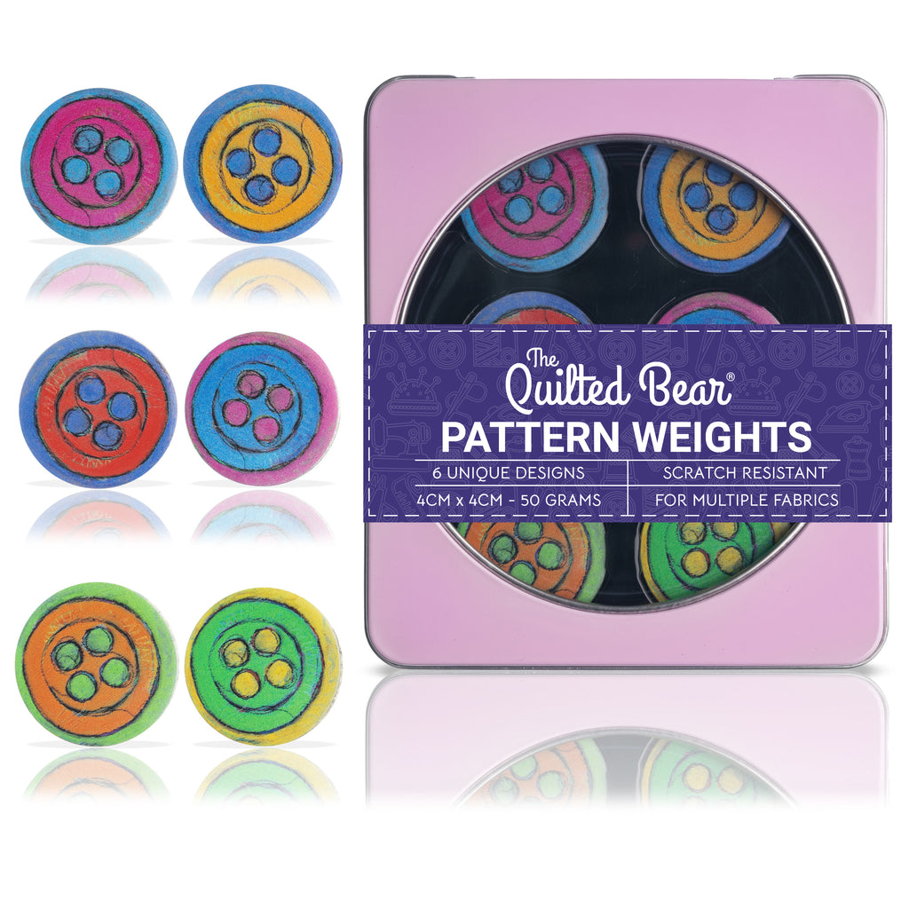 The Quilted Bear Pattern Weight Set – Scratch-Resistant Fabric Weights