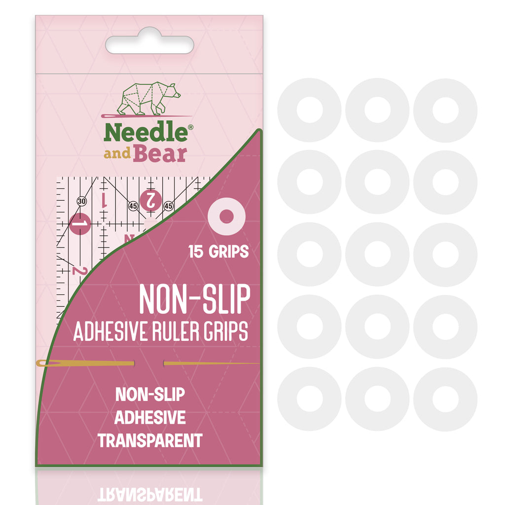 Needle and Bear Non-Slip Adhesive Ruler Grips (15 Pack) – The Quilted Bear