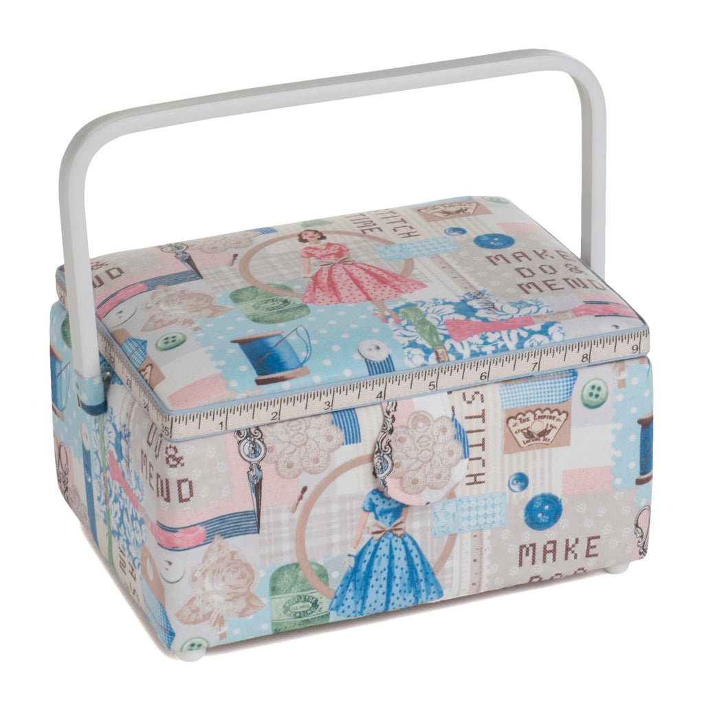 Hobby Gift Sewing Box (M): PVC Handle: Make Do and Mend – The Quilted Bear