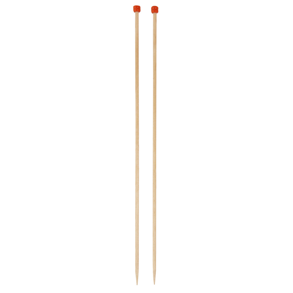 Knit Pro Basic Birch Single-Ended Knitting Pins 40cm - Full range of s ...