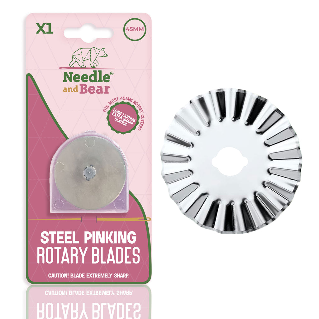 Needle and Bear Pinking Rotary Cutter Blade (45mm) – The Quilted Bear