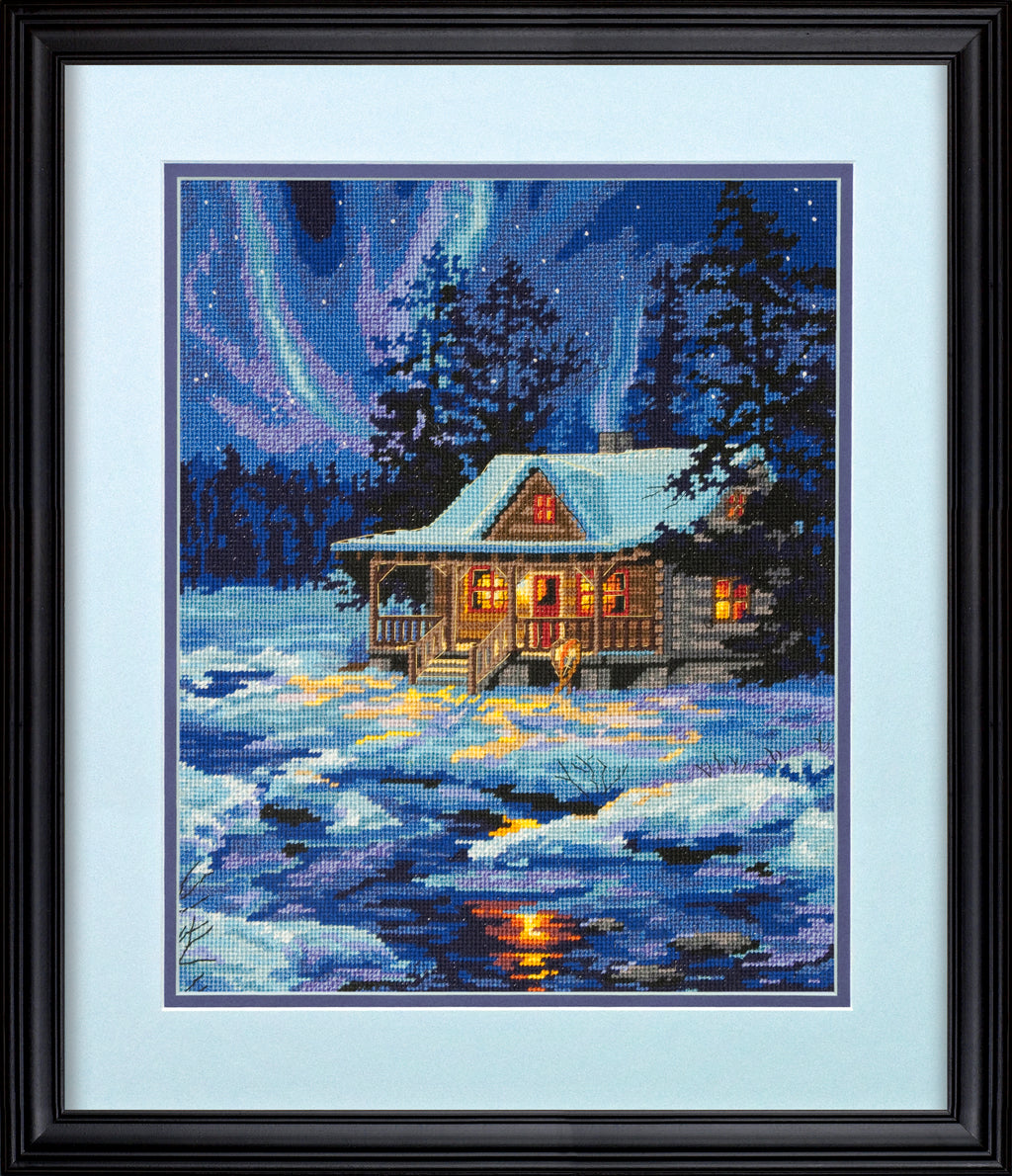 Dimensions Winter Sky Cabin Needlepoint Kit – The Quilted Bear